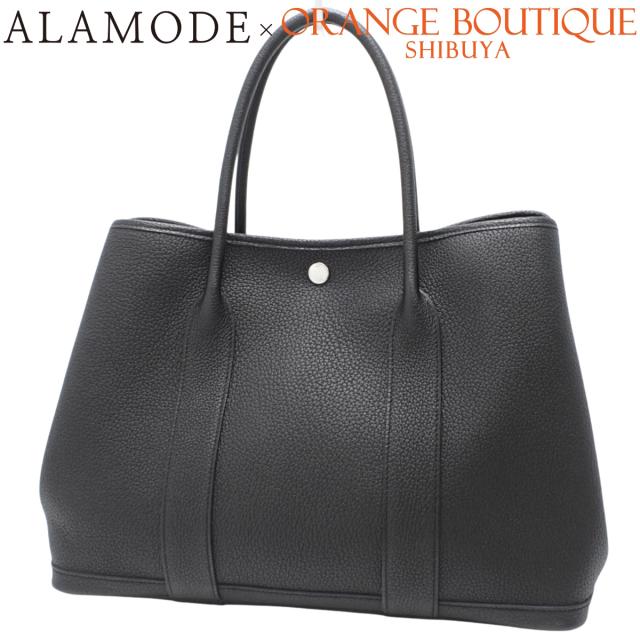 HERMES(エルメス) ガーデンパーティPM ブラック黒 ネゴンダ パラジウム金具 シルバー金具 Z刻印 ハンドバッグ トートバッグ レディース 40101819460【中古】【アラモード】
