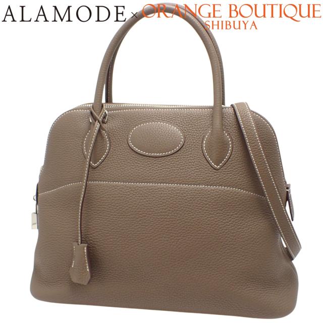 HERMES(エルメス) ボリード31 エトープ/エトゥープ グレージュ トリヨンクレマンス パラジウム金具 シルバー金具 C刻印 ハンドバッグ 2WAY 肩掛け ショルダー レディース 40802162877【中古】【アラモード】