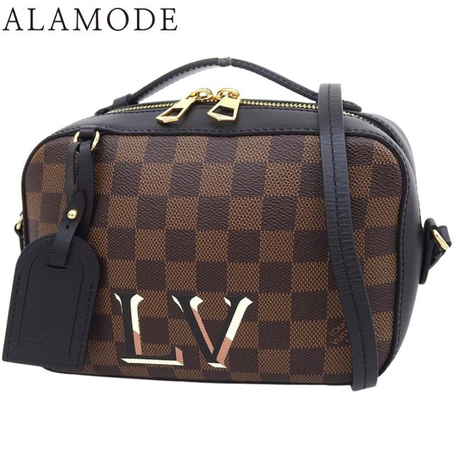 LOUIS VUITTON(ルイ・ヴィトン) ダミエ サンタモニカ ショルダーバッグ 2way ハンド 肩掛け 斜め掛け ダミエキャンバス ブラウン茶 ゴールド金具 レディース 40802143860【中古】【アラモード】