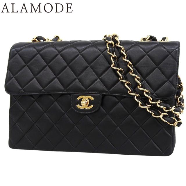 CHANEL(シャネル) マトラッセ チェーンショルダーバッグ ショルダーバッグ 2way トート 肩掛け 斜め掛け マトラッセ30 シングルフラップ ラムスキン ブラック黒 ゴールド金具 レディース 400802162505【中古】【アラモード】