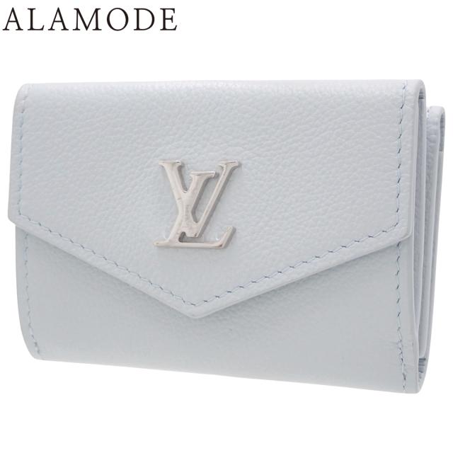 LOUIS VUITTON(ルイ・ヴィトン) ポルトフォイユ・ロックミニ コンパクトウォレット ミニ財布 3つ折り 三つ折り カーフ ライトブルー水色 シルバー金具 M83650 レディース 40802164647【中古】【アラモード】
