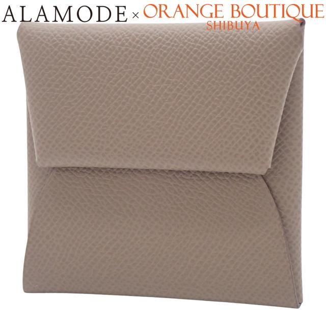 HERMES(エルメス) バスティア エトープ/エトゥープ グレージュ ヴォーエプソン パラジウム金具 シルバー金具 B刻印 ケース パース ミニウォレット ミニ財布 小物 レディース 40802163047【中古】【アラモード】