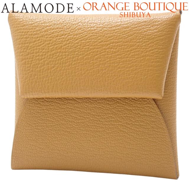 【未使用】HERMES(エルメス) バスティア キャラメル ブラウン茶 キャメル茶  シェブルミゾル パラジウム金具 シルバー金具 W刻印 ケース パース ミニ財布 ミニウォレット 小物 レディース 40802163893【アラモード】