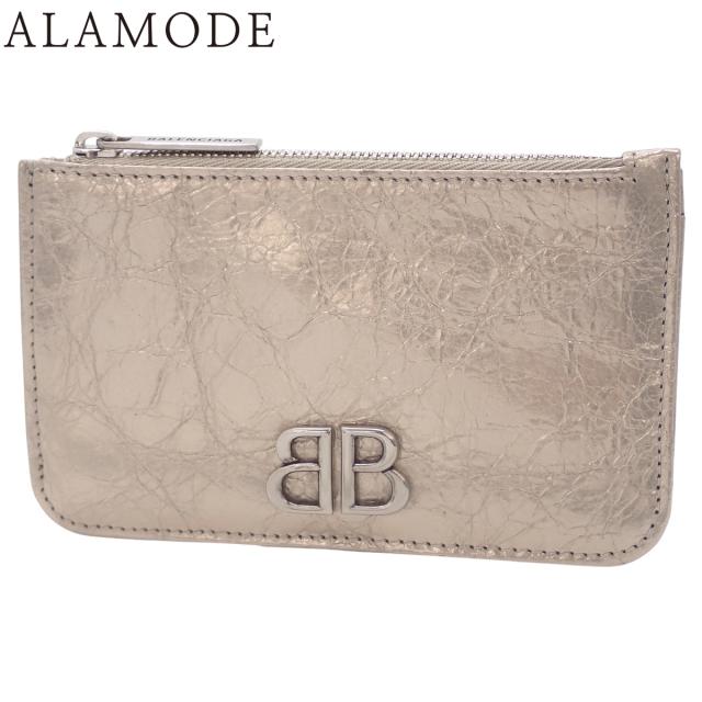 BALENCIAGA(バレンシアガ) モナコ ロング ＆カードホルダー フラグメントケース ケース パース カードケース ミニウォレット ミニ財布 小物 レザー シャンパンゴールド 金 シルバー金具 765465 レディース 40802164658【中古】【アラモード】