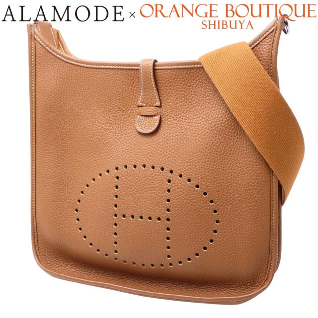 HERMES(エルメス) エブリン３PM ゴールド ブラウン茶 トリヨンクレマンス パラジウム金具 シルバー金具 U刻印 ショルダーバッグ エヴリン 肩掛け 斜め掛け レディース 40802165168【中古】【アラモード】