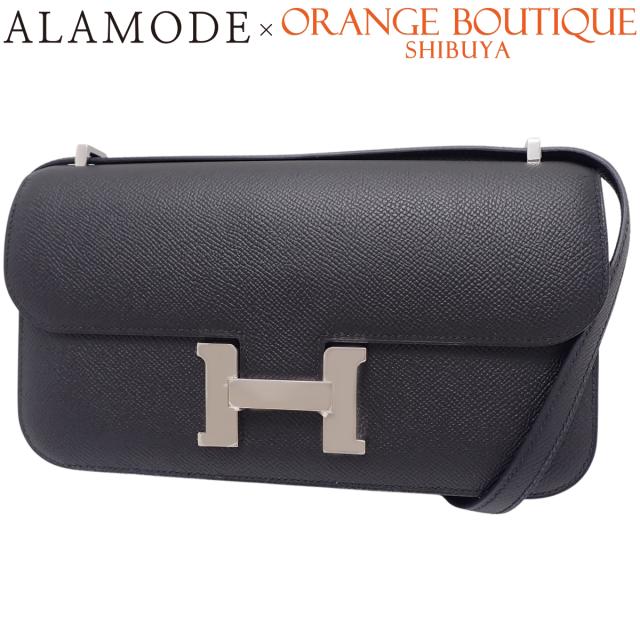【未使用】HERMES(エルメス) コンスタンスエラン ブラック黒 ヴォーエプソン パラジウム金具 シルバー金具 W刻印 ショルダーバッグ 肩掛け 斜め掛け レディース 40802167965【アラモード】