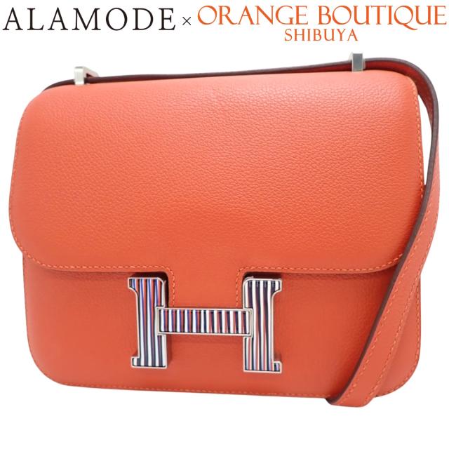 HERMES(エルメス) コンスタンスミニ3 オプティカル カプシーヌ レッド赤 エバーカラー パラジウム金具 シルバー金具 C刻印 ショルダーバッグ 肩掛け 斜め掛け コンスタンス18 レディース 40802167981【中古】【アラモード】