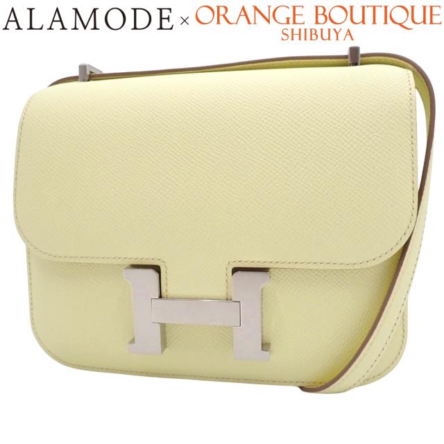 【未使用】HERMES(エルメス) コンスタンスミニ3 ミロワール ジョーヌミルトン イエロー黄 ヴォーエプソン パラジウム金具 シルバー金具 W刻印 ショルダーバッグ 斜め掛け 肩掛け コンスタンス18 レディース 40802167982【アラモード】
