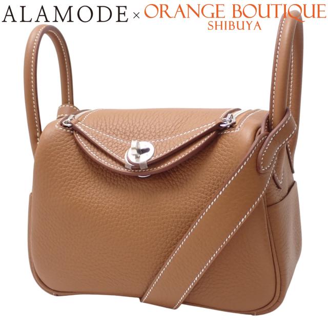 【新品】HERMES(エルメス) リンディミニ K刻印 ゴールド ブラウン茶 トリヨンクレマンス パラジウム金具 シルバー金具 ハンドバッグ 2WAY ショルダー 肩掛け リンディ20 レディース 40802166281【アラモード】