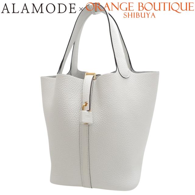 【未使用】HERMES(エルメス) ピコタンロックMM ニューホワイト ホワイト白 トリヨンクレマンス ゴールド金具 K刻印 ハンドバッグ トートバッグ レディース 40802168565【アラモード】