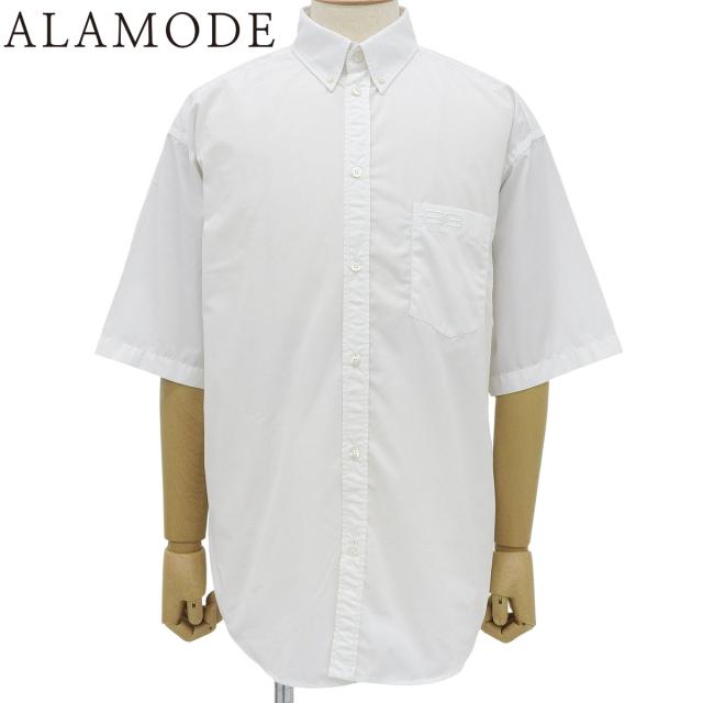 BALENCIAGA(バレンシアガ) BB アイコン ショートスリーブシャツ シャツ/ブラウス 2022年 アパレル ファッション トップス 半袖 刺繍 37 コットン ホワイト白 703845 メンズ 40802163300【中古】【アラモード】