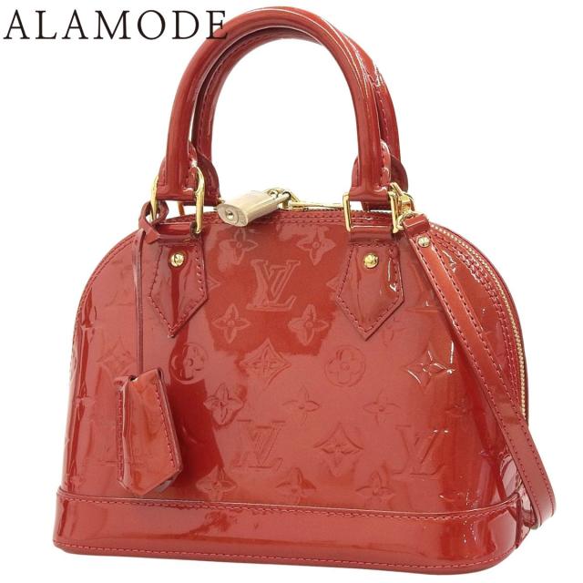 LOUIS VUITTON(ルイ・ヴィトン) モノグラム・ヴェルニ アルマBB ハンドバッグ 2WAY ショルダー 肩掛け 斜め掛け モノグラムヴェルニ スリーズ レッド赤 ゴールド金具 M90174 レディース 40802164352【中古】【アラモード】