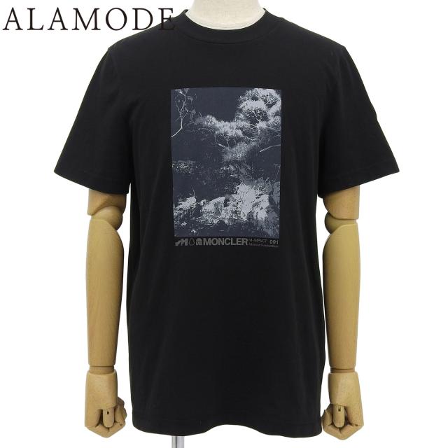 MONCLER(モンクレール) MAGLIA プリント Tシャツ Tシャツ 2022年 アパレル ファッション 半袖 トップス M コットン ブラック黒 I10918C00008 8390T メンズ 40802164745【中古】【アラモード】