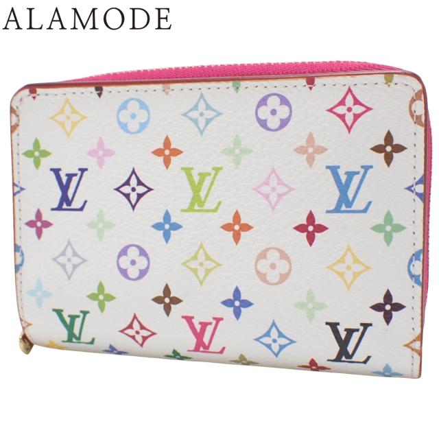 LOUIS VUITTON(ルイ・ヴィトン) モノグラム・マルチカラー LV×TM ポルトフォイユ･ルー コンパクトウォレット 小物 二つ折り 2つ折り 財布 村上隆 コラボ モノグラムマルチカラー ホワイト白 ピンク ゴールド金具 M14093 レディース 40802164148【中古】【アラモード】