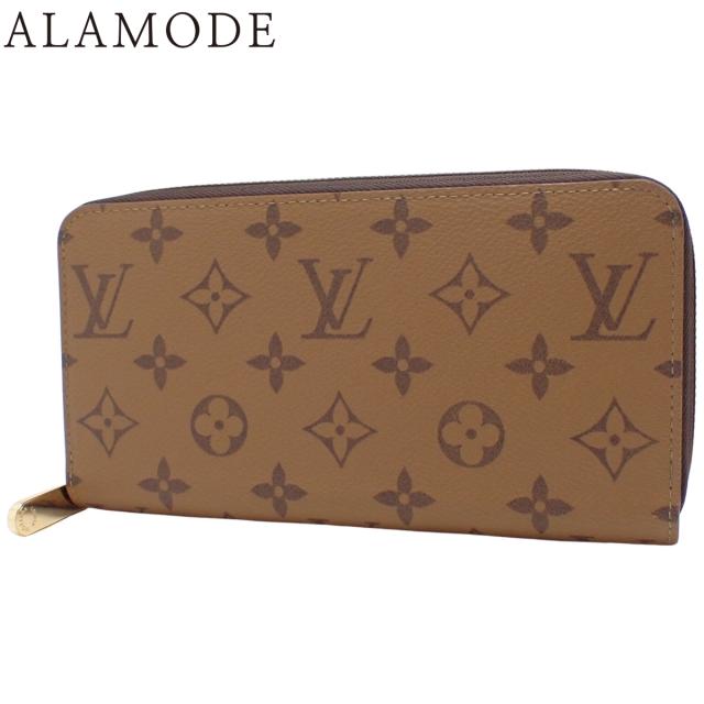 LOUIS VUITTON(ルイ・ヴィトン) モノグラム・リバース ジッピー・ウォレット ロングウォレット ジップアラウンド ラウンドファスナー 長財布 モノグラム･リバース キャンバス ブラウン茶 ゴールド金具 M82444 レディース 40802164152【中古】【アラモード】