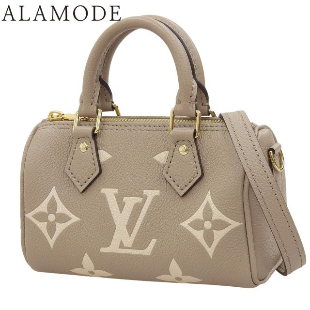 LOUIS VUITTON(ルイ・ヴィトン) モノグラム・アンプラント ナノ･スピーディ ハンドバッグ 2WAY ショルダー 肩掛け 斜め掛け モノグラムアンプラント トゥルトレールグレー クリーム グレージュ アイボリー ゴールド金具 M82890 レディース 40802158352【中古】【アラモード】