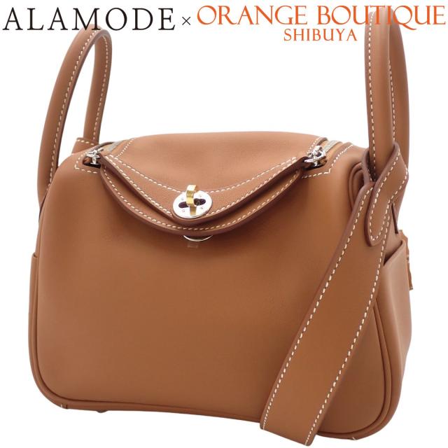 HERMES(エルメス) リンディ ミニ K刻印 ゴールド ブラウン茶 ヴォースイフト エレクトラム金具 ショルダーバッグ 肩掛け ハンドバッグ 2WAY レディース 40802169175【中古】【アラモード】