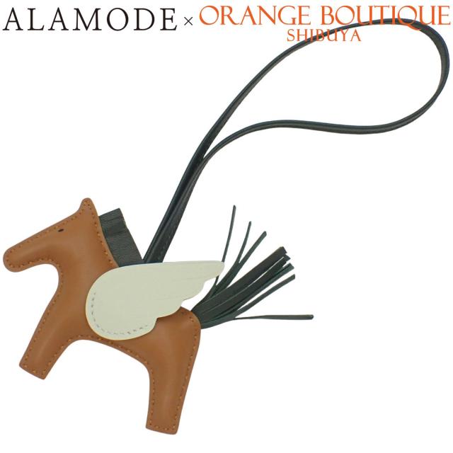 HERMES(エルメス) ロデオチャーム ペガサスPM ゴールド ヴェールーフィズ ヴェールシプレス ブラウン茶 グリーン緑 アニョーミロ ヴォースイフト K刻印 バッグチャーム ホース 馬モチーフ 小物 レディース 40802168667【中古】【アラモード】