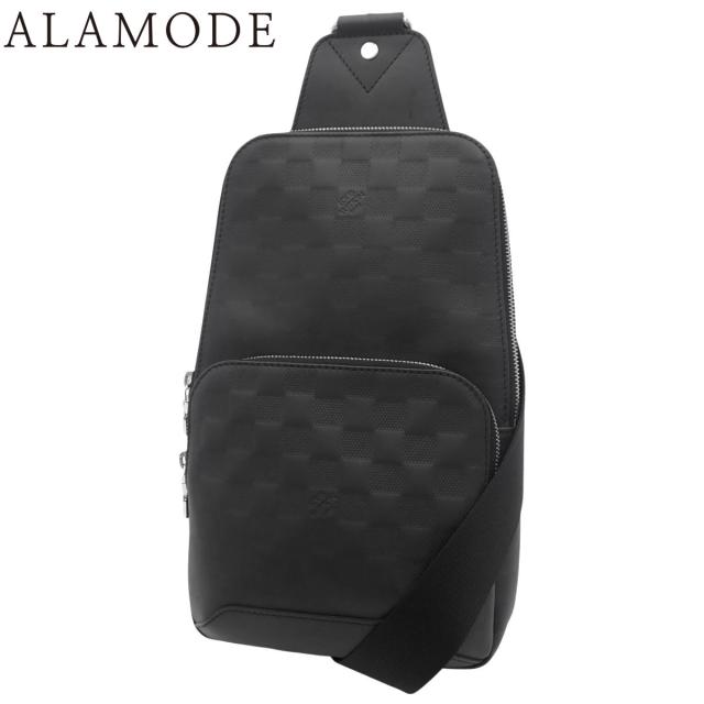 LOUIS VUITTON(ルイ・ヴィトン) ダミエ・アンフィニ アヴェニュー スリングバッグ ウエストバッグ/ボディバッグ ショルダー 肩掛け 斜め掛け ダミエ・アンフィニレザー オニキス ブラック黒 シルバー金具 N41720 メンズ 40802168794【中古】【アラモード】