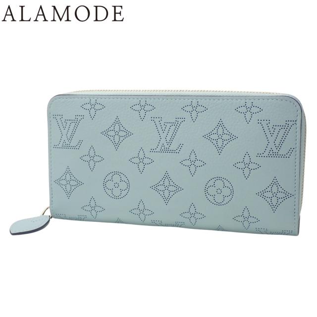LOUIS VUITTON(ルイ・ヴィトン) モノグラム・マヒナ ジッピーウォレット ロングウォレット ラウンドファスナー 長財布 ジップウォレット マヒナ・レザー ミネラルブルー ライトブルー水色 ゴールド金具 M83489 レディース 40802169188【中古】【アラモード】