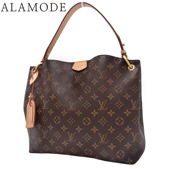 LOUIS VUITTON(ルイ・ヴィトン) モノグラム グレースフルPM ハンドバッグ 肩掛け トート PVC ピヴォワンヌ ブラウン茶 ピンク ゴールド金具 M43700 レディース 40802171568【中古】【アラモード】