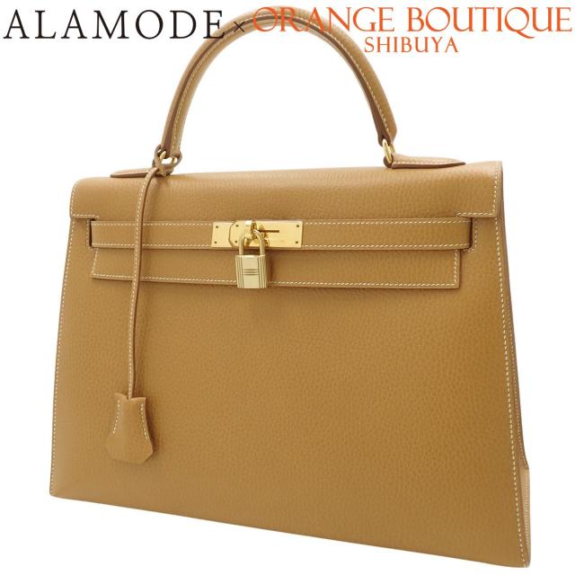 HERMES(エルメス) ケリー32 (外縫い) ゴールド ブラウン茶 アルデンヌ ゴールド金具 〇Z刻印 ハンドバッグ かばん カバン 鞄 レディース 40802171146【中古】【アラモード】