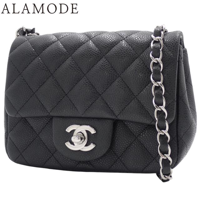 CHANEL(シャネル) マトラッセ ココマーク チェーンショルダーバッグ ショルダーバッグ 肩掛け 斜め掛け ミニマトラッセ キャビアスキン ブラック黒 シルバー金具 A35200 レディース 40802171194【中古】【アラモード】
