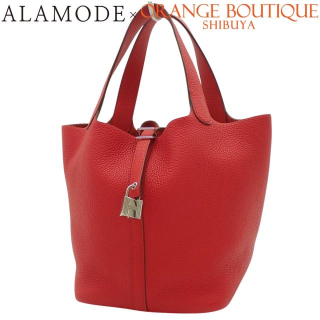 HERMES(エルメス) ピコタンロックMM ルージュカザック レッド赤 トリヨンクレマンス パラジウム金具 シルバー金具 Y刻印 ハンドバッグ トートバッグ レディース 40802171394【中古】【アラモード】