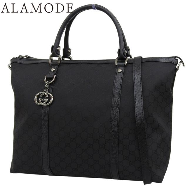 GUCCI(グッチ) GGキャンバス 2WAYバッグ トートバッグ ハンドバッグ 肩掛け 斜め掛け 旅行かばん GGキャンバス ブラック黒 シルバー金具 339550 ユニセックス 40802168803【中古】【アラモード】