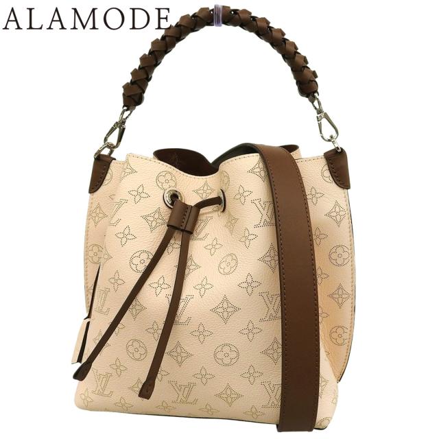 LOUIS VUITTON(ルイ・ヴィトン) モノグラム・マヒナ ムリア ハンドバッグ 2WAY ショルダー 肩掛け 斜め掛け マヒナ・レザー クレーム アイボリー ブラウン茶 シルバー金具 Ｍ55799 レディース 40802169130【中古】【アラモード】
