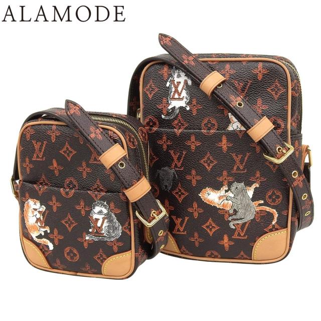 LOUIS VUITTON(ルイ・ヴィトン) トランスフォームド・モノグラム キャットグラム パナム・セット ショルダーバッグ 肩掛け 斜め掛け 猫 アニマル ブラウン茶 オレンジ ゴールド金具 M44399 レディース 40802169401【中古】【アラモード】