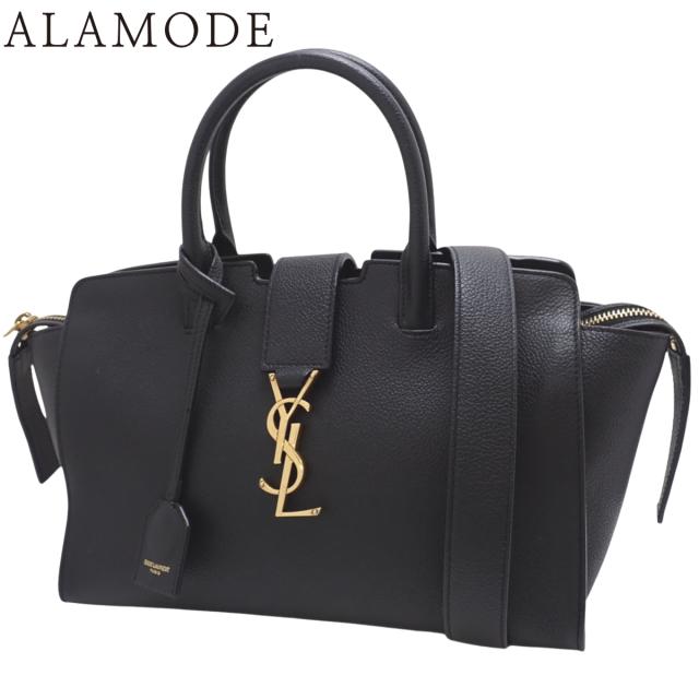 SAINT LAURENT PARIS(サンローランパリ) ダウンタン ベイビー ハンドバッグ 2WAY 肩掛け ショルダーバッグ YSL レザー ブラック黒 ゴールド金具 635346 レディース 40802170021【中古】【アラモード】