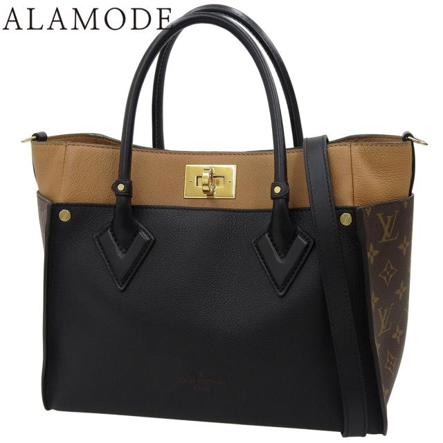 LOUIS VUITTON(ルイ・ヴィトン) モノグラム オンマイサイド MM ハンドバッグ 2WAY ショルダーバッグ 肩掛け モノグラムキャンバス ツイストカーフレザー ノワール ブラック黒 ブラウン茶 ゴールド金具 M53823 レディース 40802168967【中古】【アラモード】