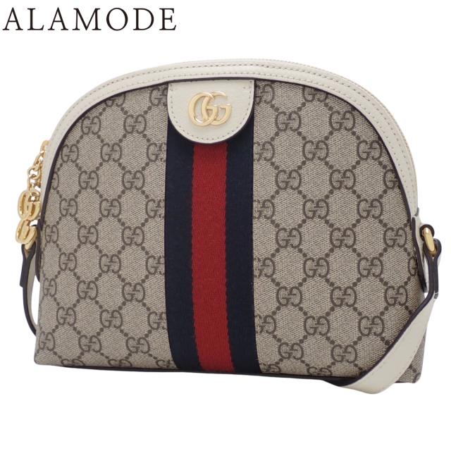 GUCCI(グッチ) オフィディア GG スモールショルダー ショルダーバッグ 斜め掛け 肩掛け ダブルG シェリーライン GGスプリームキャンバス レザー PVC ベージュ ホワイト白 ネイビー紺 レッド赤 シャンパンゴールド金具 499621 レディース 40802170301【中古】【アラモード】