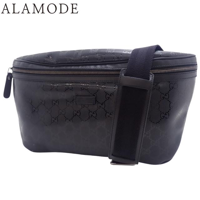 GUCCI(グッチ) GGボディバッグ ウエストバッグ/ボディバッグ ウエストポーチ 斜め掛けバッグ ショルダーバッグ GGインプリメ ブラック黒 ガンメタル金具 211110 メンズ 40802168876【中古】【アラモード】