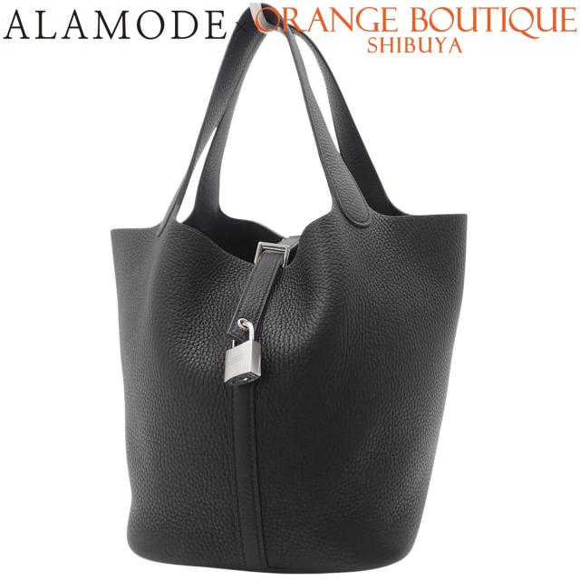 HERMES(エルメス) ピコタンロックMM ブラック黒 トリヨンクレマンス シルバー金具 C刻印 ハンドバッグ トートバッグ レディース 40802172304【アラモード】