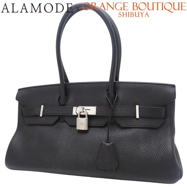 HERMES(エルメス) ショルダーバーキン ブラック黒 トゴ パラジウム金具 シルバー金具 □M刻印 ハンドバッグ ショルダーバッグ トートバッグ 肩掛け レディース 40803003071【アラモード】