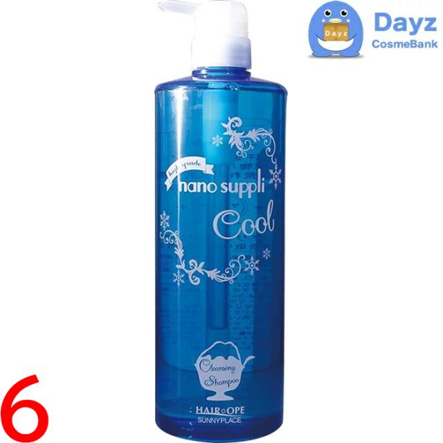 サニープレイス ナノサプリ クレンジングシャンプー 1000mL　6点セット　｜　ヘアシャンプー / 冷 ミント クール系 【YB】
