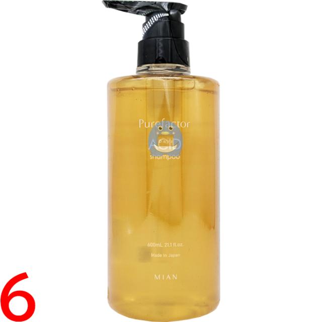 ミアンビューティー ピュアファクター アシッド シャンプー 600mL　6点セット　｜　ヘアシャンプー / 酸性ヘアカラー毛