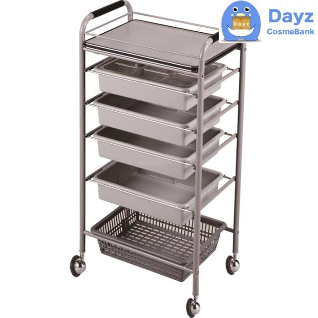 C-119 収納セット台　グレー（グレイ）　キャスター付き　｜　サロンワゴン　｜　メーカー直送品 納期要確認 / キャンセル・返品不可商品　｜　RB