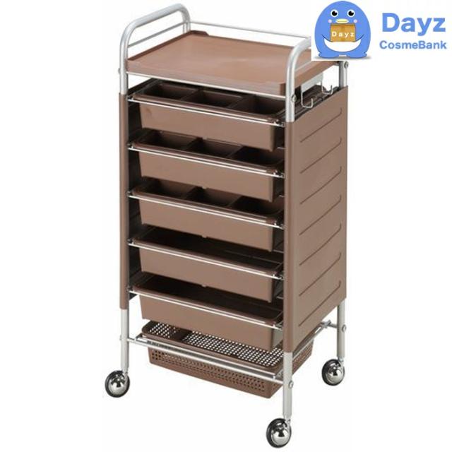 C-265 スタンダードワゴン ロット台　ブラウン　キャスター付き　｜　サロンワゴン　｜　メーカー直送品 納期要確認 / キャンセル・返品不可商品　｜　RB