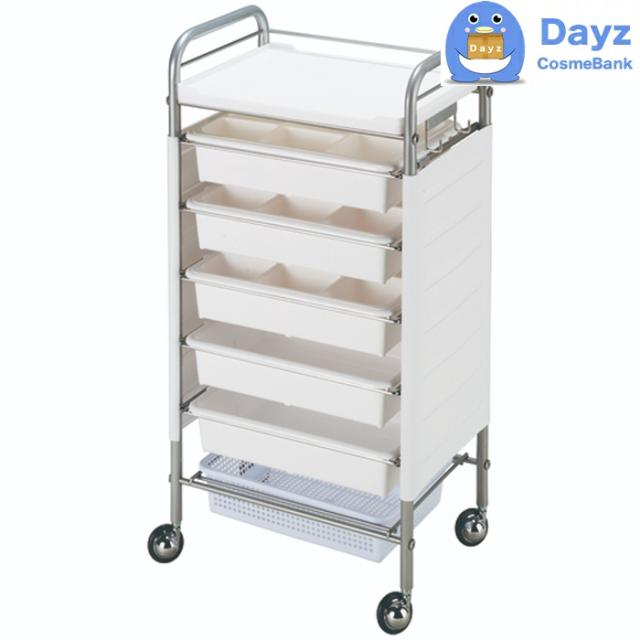 C-265 スタンダードワゴン ロット台　ホワイト　キャスター付き　｜　サロンワゴン　｜　メーカー直送品 納期要確認 / キャンセル・返品不可商品　｜　RB