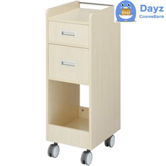 C-343 ワームス BOX収納ワゴン　ナチュラル　キャスター付き　｜　サロンボックスワゴン　｜　メーカー直送品 納期要確認 / キャンセル・返品不可商品　｜　RB