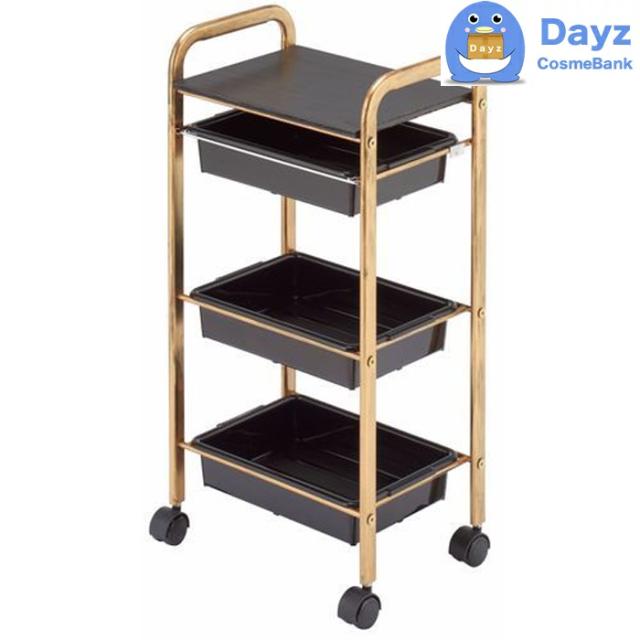 C-600 アンティークセットワゴン ビーナス　ブラック　キャスター付き　｜　サロンワゴン　｜　メーカー直送品 納期要確認 / キャンセル・返品不可商品　｜　RB