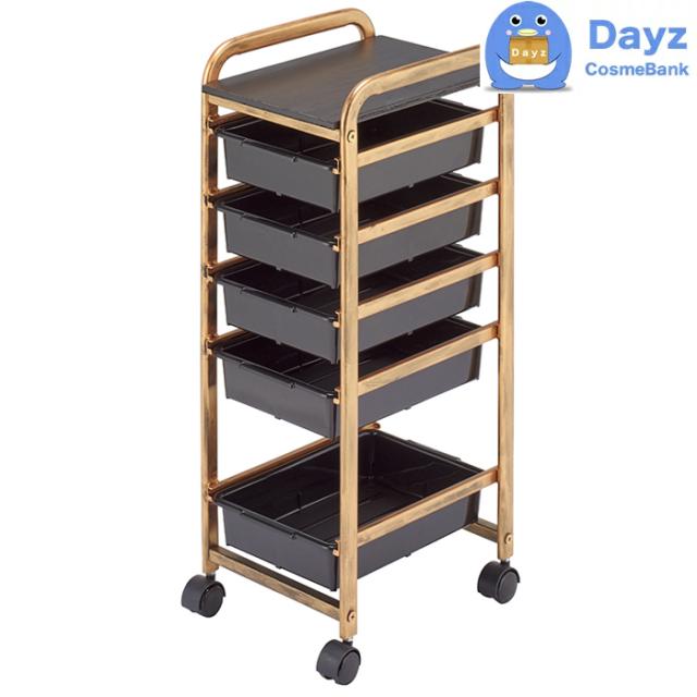 C-601 アンティーク収納ワゴン ビーナス　ブラック　キャスター付き　｜　サロンワゴン　｜　メーカー直送品 納期要確認 / キャンセル・返品不可商品　｜　RB