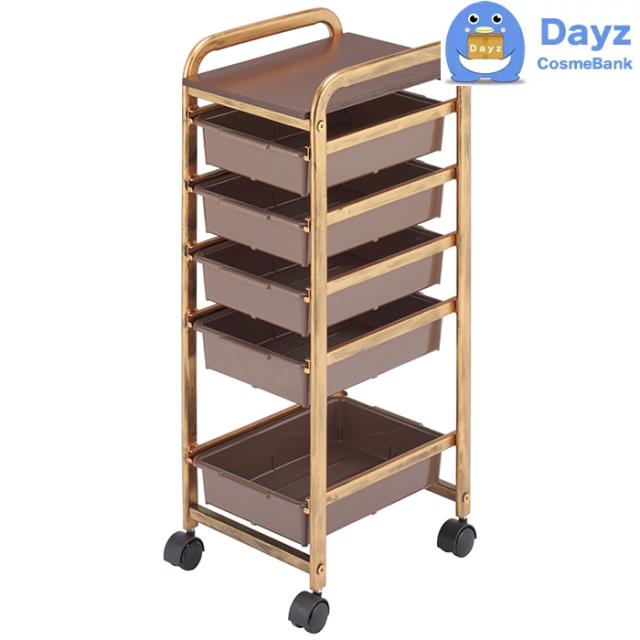 C-601 アンティーク収納ワゴン ビーナス　ブラウン　キャスター付き　｜　サロンワゴン　｜　メーカー直送品 納期要確認 / キャンセル・返品不可商品　｜　RB