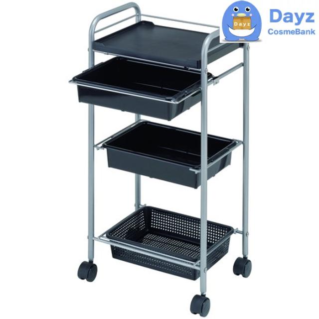 H-70 セット台　ブラック　キャスター付き　｜　サロンワゴン　｜　メーカー直送品 納期要確認 / キャンセル・返品不可商品　｜　RB