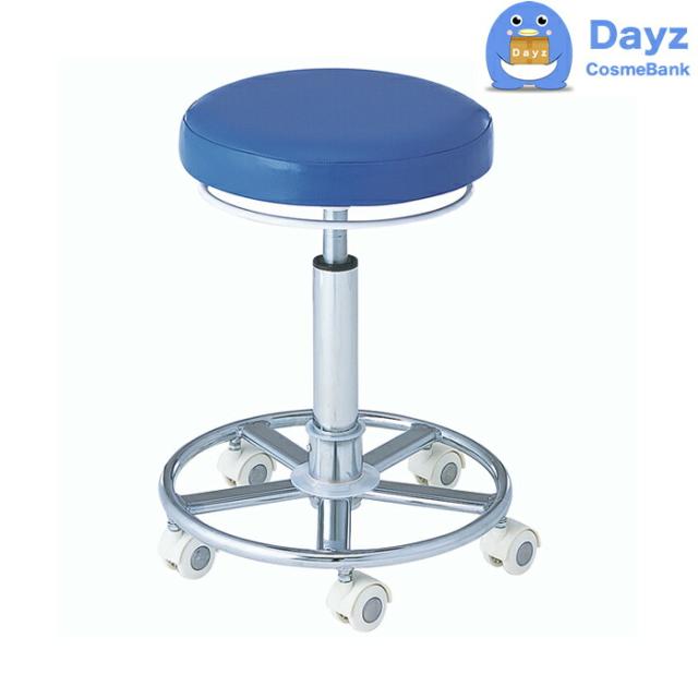 スターカッティングチェア ホワイトキャスター　ブルー　｜　カットチェアー 椅子 定番品　｜　キャンセル・返品不可商品