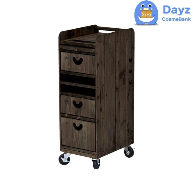 ワイエスパーク F-11 ブラック　｜　YSパーク ナチュラルウッドワゴン　YS PARK サロン ワゴン　｜　キャンセル・返品不可商品