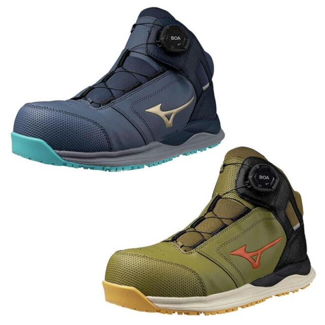ミズノ mizuno 安全靴 作業靴 オールマイティ 【F1GA2501】 HW2 81M BOA | かっこいい おしゃれ カジュアル ボア ダイヤル メンズ レディース 大きいサイズ 履きやすい 痛くなりにくい 通気性 29.0cm